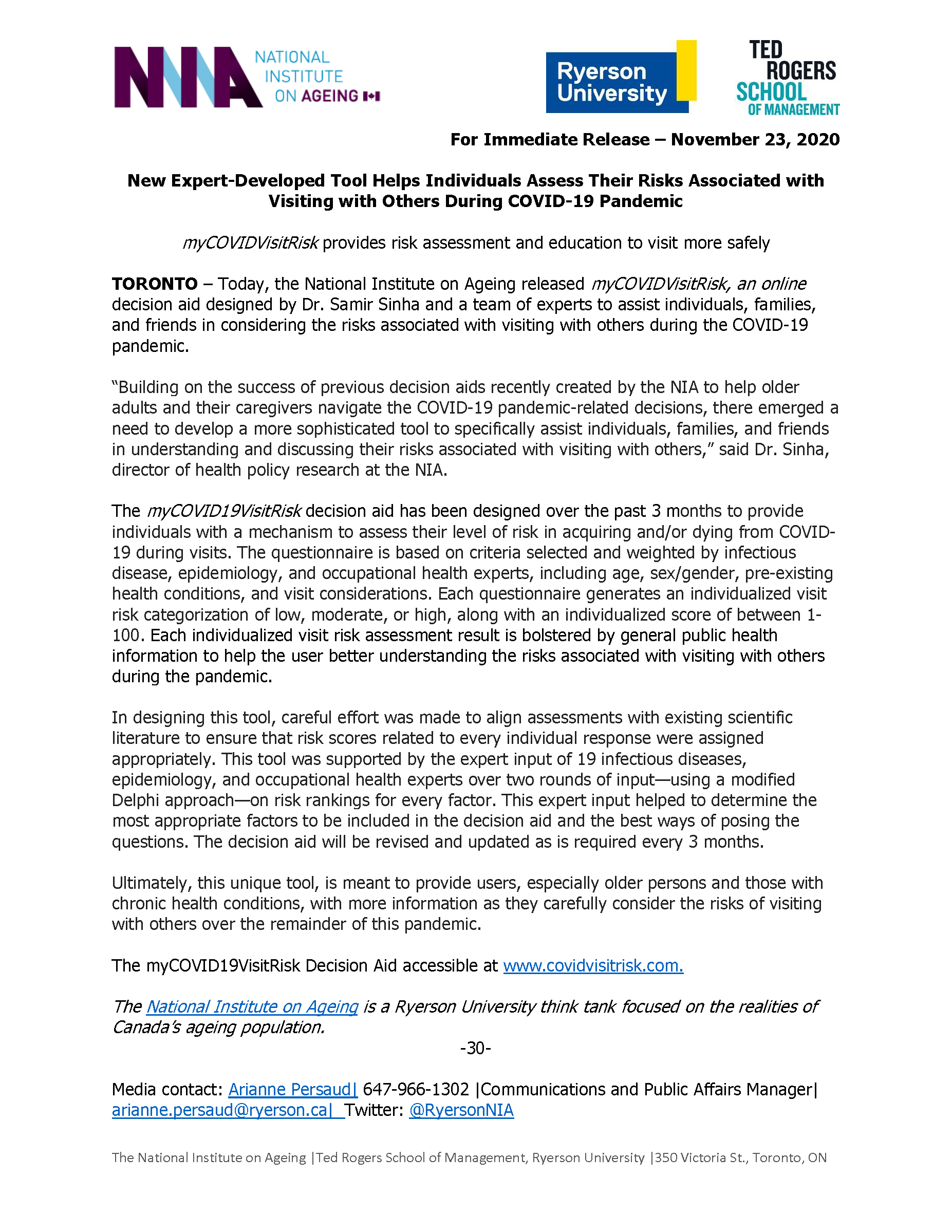 New Expert-Developed Tool Helps Individuals Assess Their Risks ...